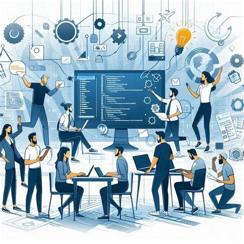 Software Development Team Collaboration Premium Ai Generated Image