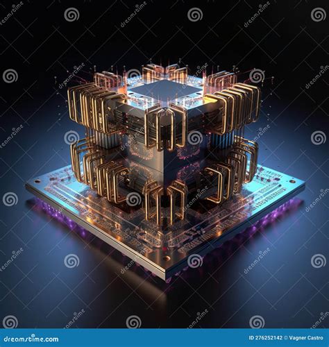 Concept Of An Abstract Quantum Computer Stock Illustration Illustration Of Frontier Lighting