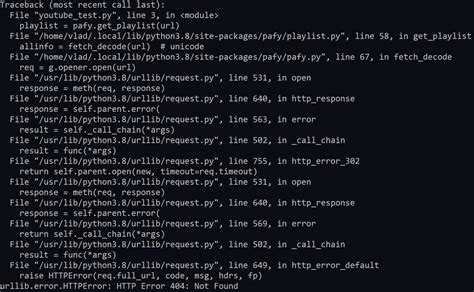 Pafygetplaylist Error · Issue 285 · Mps Youtubepafy · Github