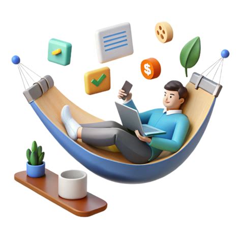 Relaxed Productivity Hammock Work Lifestyle 56550542 Png