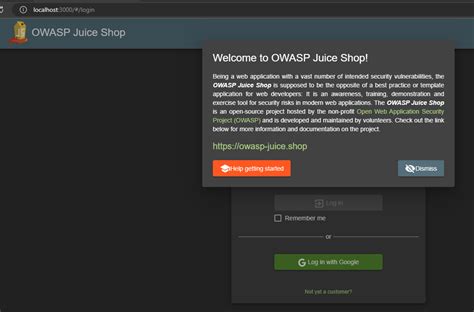 Owasp Juice Shop Login Loginbutton Element Is Not Clickable At