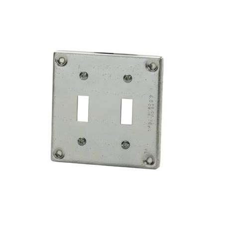 4 Square Device Box Cover 2 Unit Toggle Switch Bs Electricals
