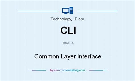Cli Common Layer Interface In Technology It Etc By