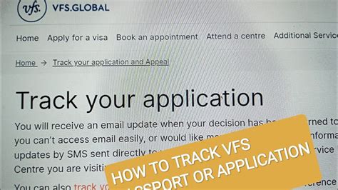 How To Track Vfs Global Visa Application Status Online Track Your Passport Processing Completed