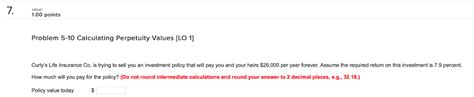 solved 6 1 00 points problem 5 6 calculating annuity values