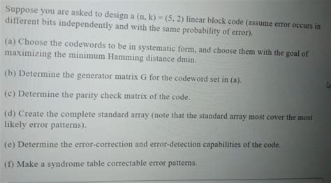 solved suppose you are asked to design a n k 5 2
