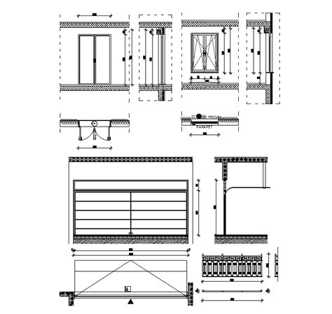Door Section Details Separated In This Autocad 2d Dwg Drawing File Download This 2d Autocad
