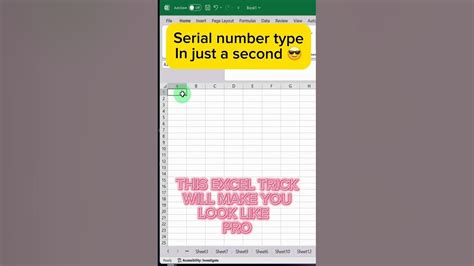 Serial Number In Excel Shortcut Automatic Serial Number Learning