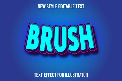 Brush Text Effect Graphic By Kaleh Studio Creative Fabrica