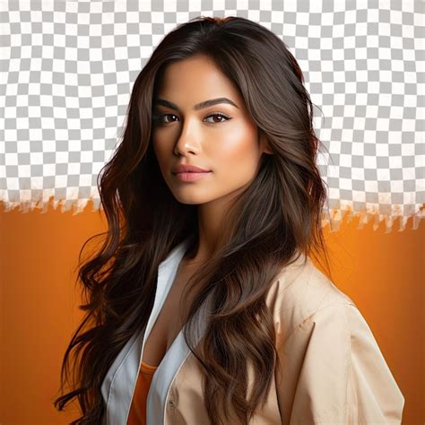 Premium Psd A Intrigued Young Adult Woman With Long Hair From The Pacific Islander Ethnicity