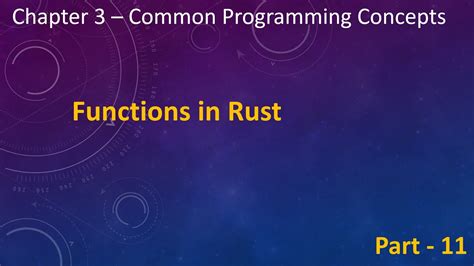 Ch3 Part 11 Functions In Rust By Implrust Youtube