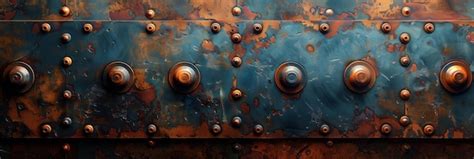 Artistic Abstract Painting With Rust Metal Balls And Textures Premium AI Generated Image
