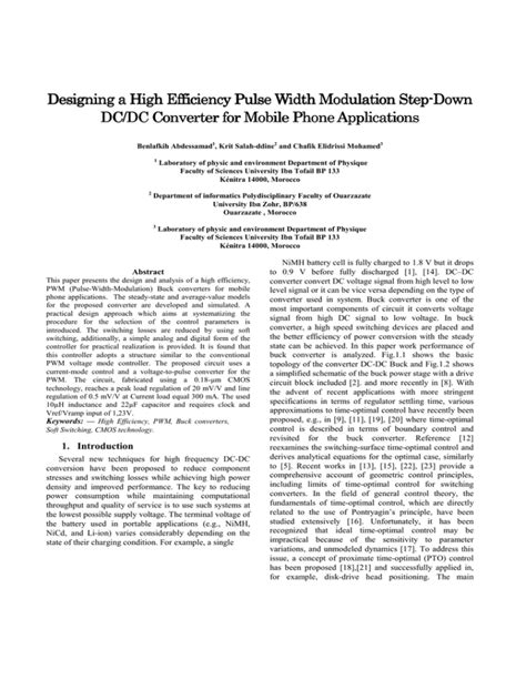 Designing A High Efficiency Pulse Width Modulation Step