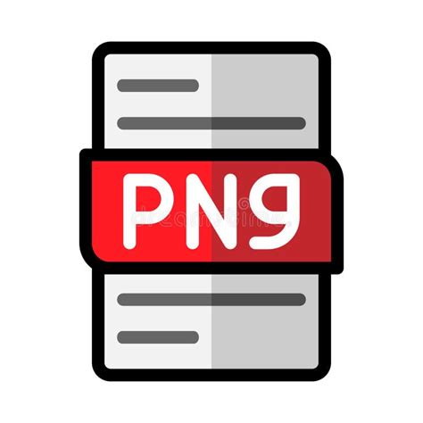 Png File Type Flat Icons Document Files Format Graphic Design Outline Icon Stock Vector