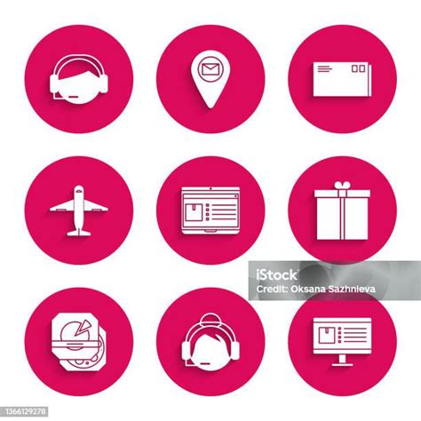 앱 배달 추적 지원 운영자 터치 컴퓨터 모니터 기프트 박스 피자 골판지 평면 봉투 및 아이콘으로 랩톱을 설정합니다 벡터 0명에 대한 스톡 벡터 아트 및 기타 이미지 Istock