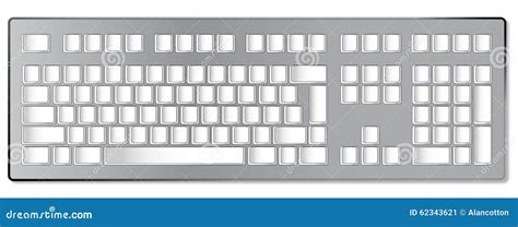 Blank Computer Keyboard Stock Illustration Illustration Of Isolated 62343621