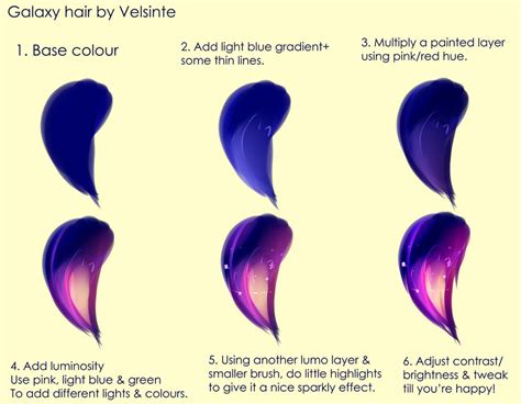 Tutorial Galaxy Hair By Velsinte On Deviantart