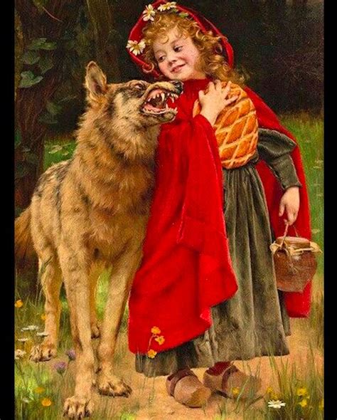 Червената шапчица и един страшен вълк онлайн пъзел