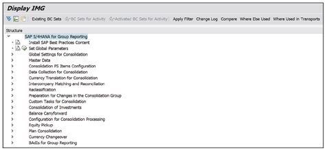 global settings for sap s 4hana group reporting