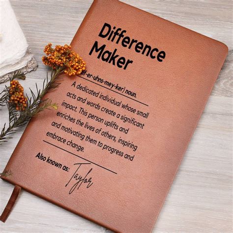 Personalized Difference Maker Journal Custom Difference Maker T Difference Maker Definition