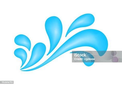 물 드롭 스플래시 흰색 배경에 고립 요소 로고 및 아이콘 워터 드롭 튄 간단한 이미지 배너 송 크 란 축제에 대 한 스플래시