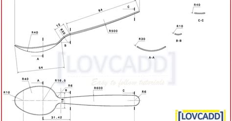 Lovcadd Spoon In Solidworks With Drawings