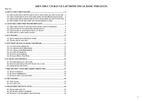 Tu Hoc Lap Trinh Vba Tren Excel Kien Thuc Co Ban Ve Lap Trinh Visual Basic For Excel Ghi V