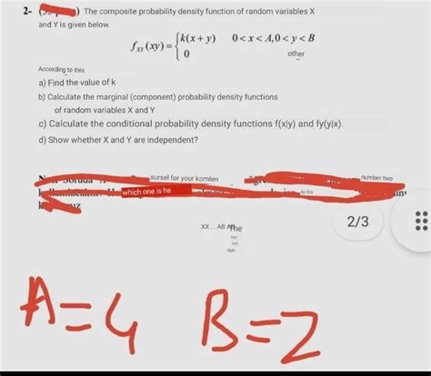 Solved 2 The Composite Probability Density Function Of