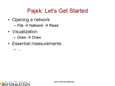 Introductory Social Network Analysis With Pajek Lecture For