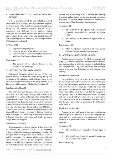 Reversible Data Hiding Methods A Survey Pdf