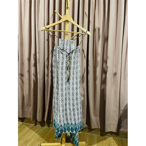 มินิเดรส โบฮีเมียน สายเดี่ยว ฟรีไซส์ S Xl Shopee Thailand