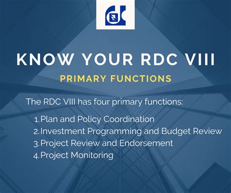 Know Your Rdc Regional Development Council Viii
