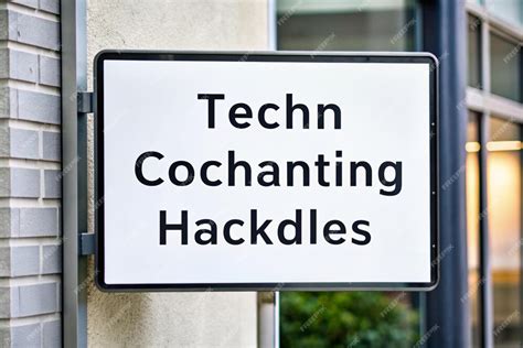 Tech Hackathon Coding Challenge Rules Signage Mockup For Custom Designs Premium Ai Generated Image