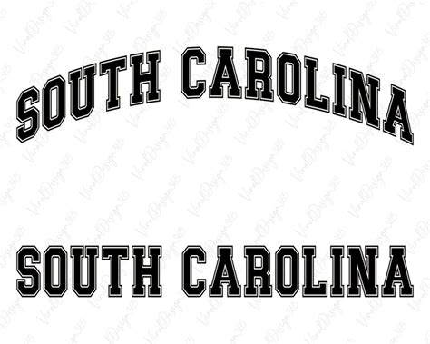 South Carolina Svg Digital Download Usa Svg College Font Etsy