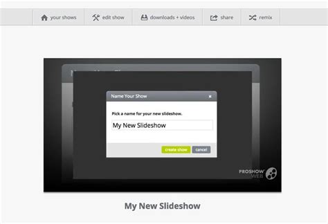 ProShow Web Como criar um slideshow em vídeo com suas fotos