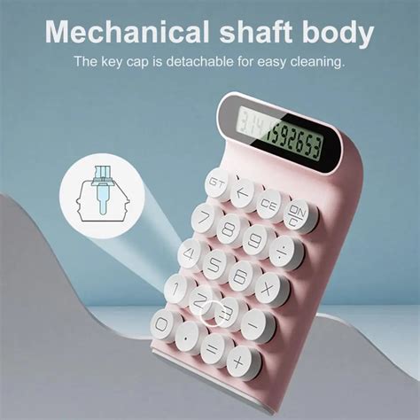 녹색 축 계산기 바삭 바삭한 느낌 둥근 질감 수학 계산 Abs 10 자리 기계식 키 계산기 1 세트 Aliexpress