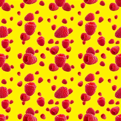 Premium Photo Seamless Pattern With Raspberry Berries Abstract Background Raspberry Pattern