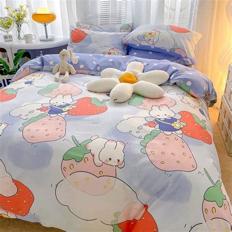 Kawaii Cute Pastel Bedding Set Kawaii Fashion Shop Cute Asian