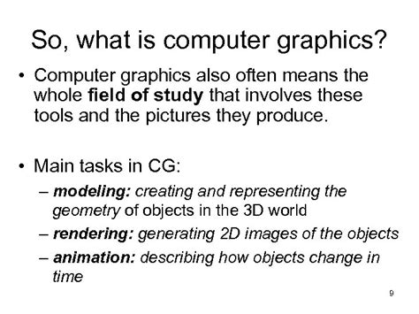 Computer Graphics Chapter 1 Introduction To Computer Graphics