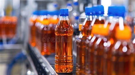 Beverage Bottling Process In Modern Factory For Efficient Production