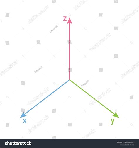 D Space Coordinate System On White Stock Vector Royalty Free Shutterstock