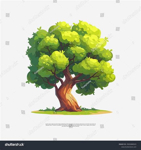 Old Tree Asset Vector Art Illustrations Stock Vector Royalty Free