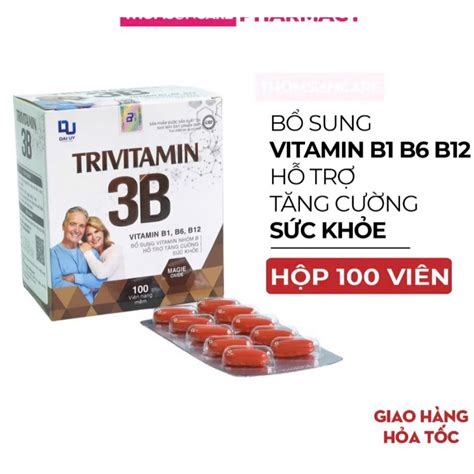 Trivitamin 3b Vitamin 3b Bổ Sung B1 B6 B12 Bổ Thần Kinh Bồi Bổ Cơ