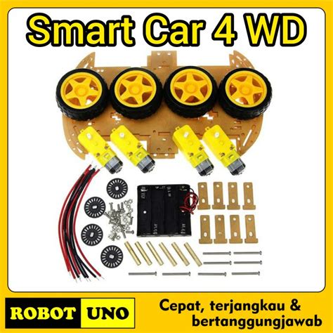 Jual Smart Car Robot 4 WD Robot Chasis Smart Car 4 WD DIY Shopee Indonesia