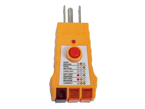 Klein Tools Rt200 Gfci Receptacle Tester Tequipment