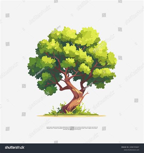 Old Tree Asset Vector Art Illustrations Stock Vector Royalty Free