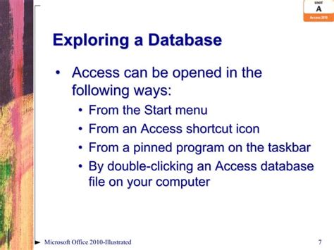 Access 2010 Unit A Ppt Pdf
