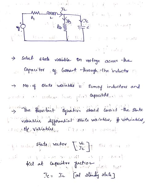 [solved] Find A State Equation X˙ Ax Bu To To Describe The Circuit Course Hero