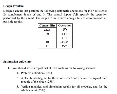 Design Problemdesign A Circuit That Perform The Chegg Com