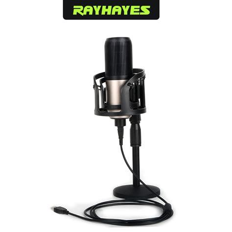 Rayhayes RGB USB Microphone Gaming Mic USB Condenser Mic RGB Mic Noise Canceling Mic Shopee